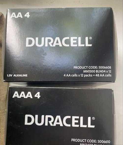 Батарейки duracell оригинал AA4 AAA4