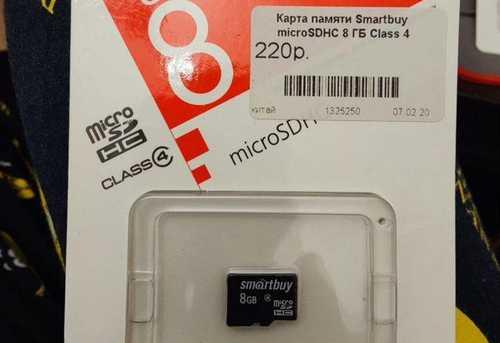 Карты памяти MicroSD 8 gb