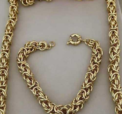 Браслет византийского плетение медицинское золото