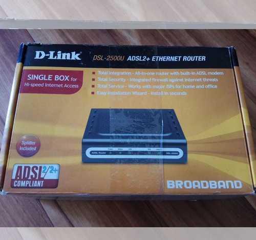 Adsl-модем D-Link DSL-2500U adsl2/2+