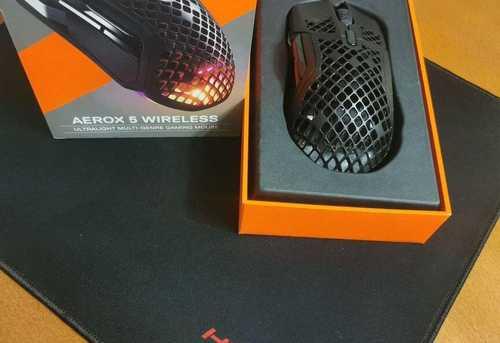 Игровая мышь steelseries aerox 5 wirelesss + ковёр