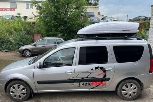 Автобокс Aerobox 470л двусторонний на Лада Ларгус