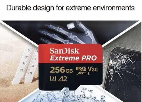 Карта Sandisk Extreme Pro MicroSD 256 GB до 200 MB
