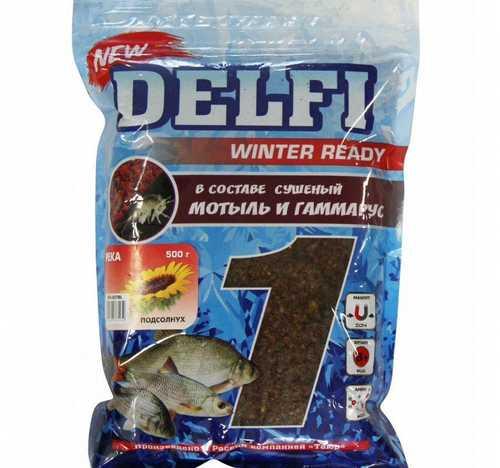 Прикормка зимняя увлажненная delfi ICE Ready (река