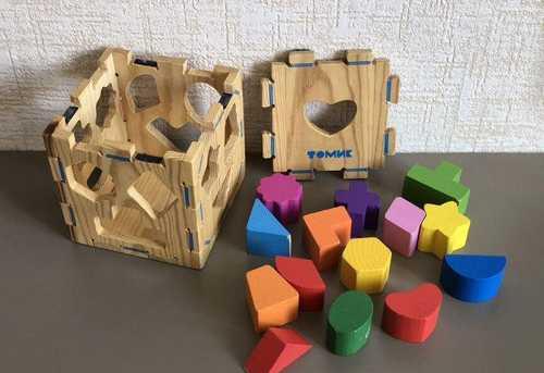 Сортер томик развивающие игрушки деревянные