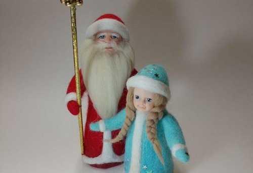 Дед мороз и снегурочка игрушки под елку