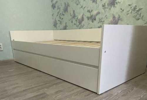 IKEA Мальм кровать раздвижная с ящиками