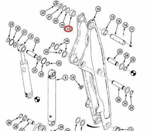 Втулка стрела-рукоять Case D137218