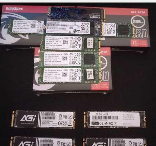 SSD Диски M 2 2280 128/256/512 Гб AGI/SKHynix/king