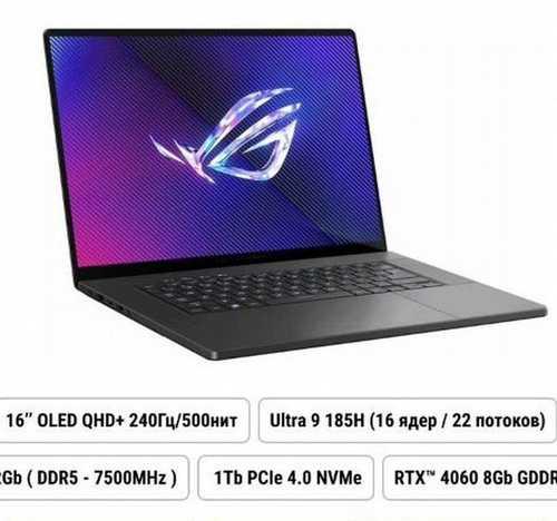 Asus Rog Zephyrus G16 2024 Ultra 9 RTX 4060 Oled