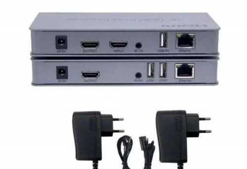 Hdmi KVM Удлинитель 120m+USB по витой паре cat5/5e