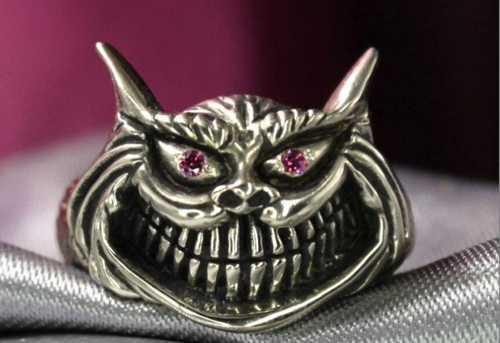 Чеширский кот ювелирное кольцо изменяемый размер