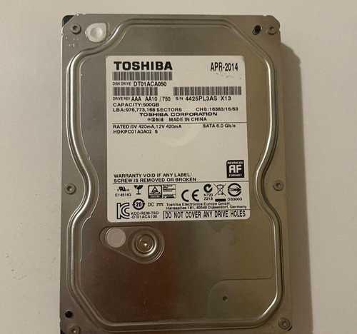 Toshiba жесткий диск hdd 500гб