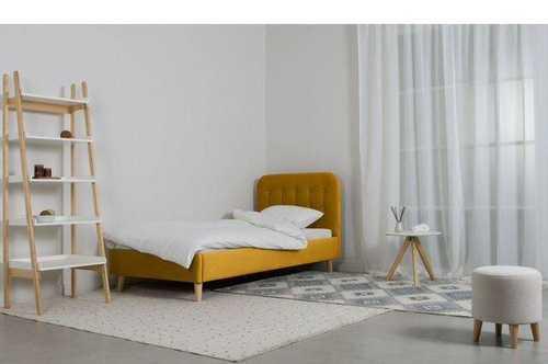 Кровать Динс 90 Velvet Yellow