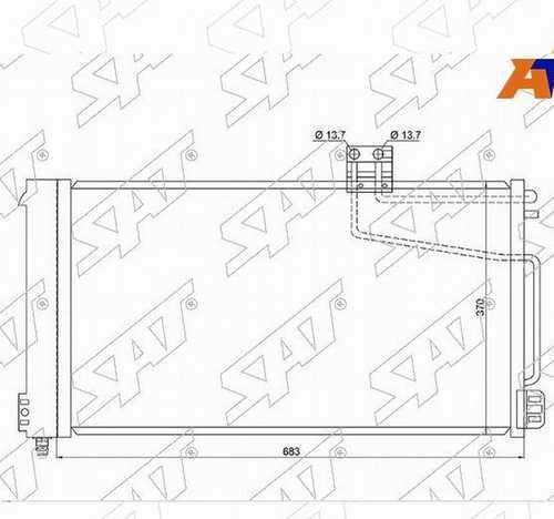 Радиатор кондиционера mercedes C-class W203 00-07, mercedes CLK-class C209 02-09, mercedes SLK-class