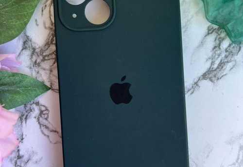 Чехол силиконовый iPhone 13 под ориг Темно-зеленый