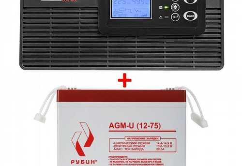 Ибп Hiden Control HPS20-1012 + Рубин AGM-U 12-75