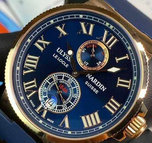 Часы новые мужские Ulysse Nardin Blue Gold #311