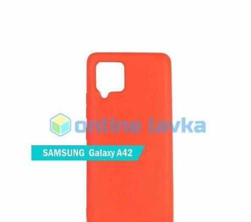 Чехол для Samsung A42 TPU красный