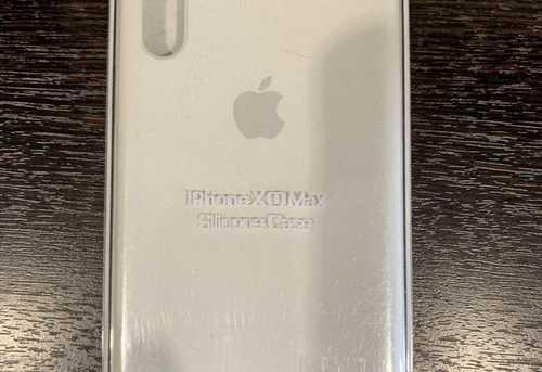 Чехол apple silicone case для xs max белого цвета