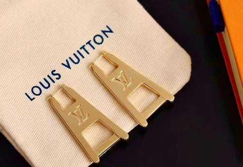 Louis Vuitton Золотые Серьги