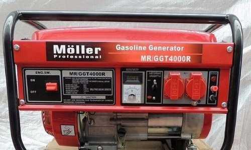 Бензиновый генератор 3,5 квт (7л/с) Moller 4000