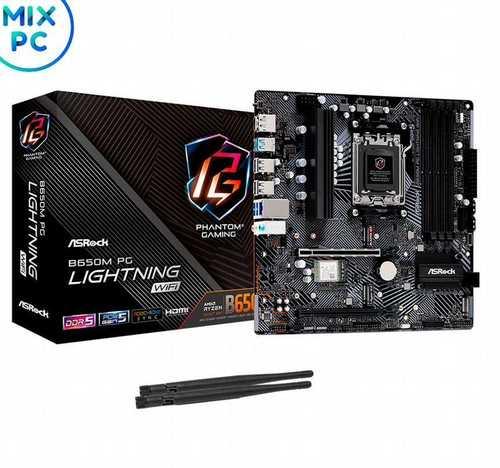 Материнская плата AM5 ASRock B650M PG lightning wifi