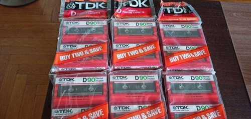 Новые аудиокассеты TDK D 90 1982