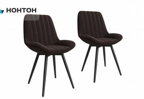 Комплект стульев Винсент темно-коричневый / черный