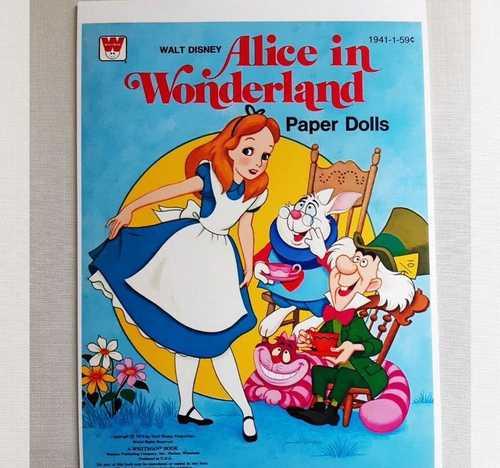 Алиса в стране чудес, бумажная кукла 1976г