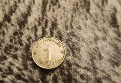 Монеты 1 пфеннинг, 1950г. Германия