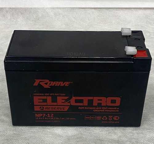 Аккумулятор Rdrive Electro 12v 7 Ah для ибп