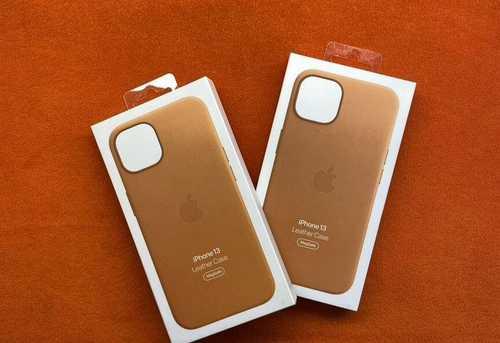 iPhone 13 Leather Case Golden Brown (new)