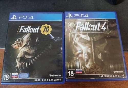 Игры Fallout 76 и Fallout 4 на ps4