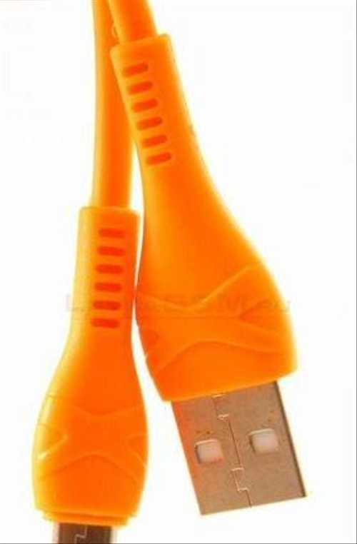Кабель micro USB X, 1.7A, Оранжевый, 1м