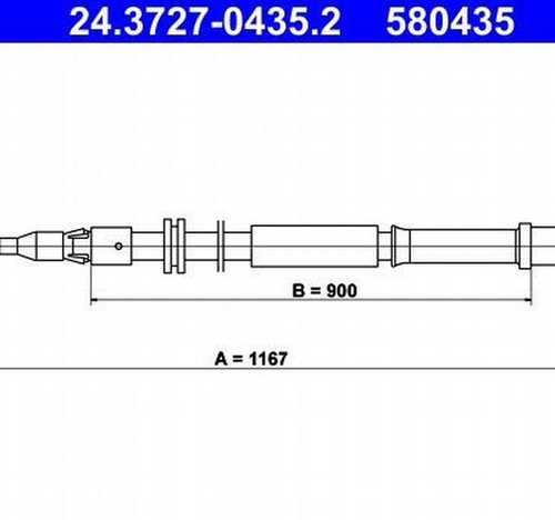 Тросик, cтояночный тормоз 24372704352