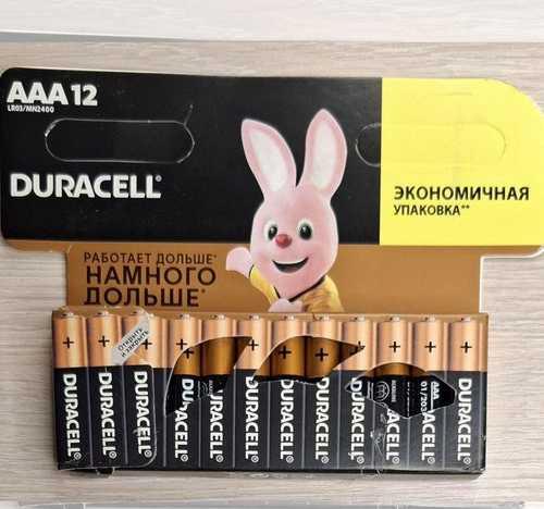 Батарейки Duracell ааа 12 шт