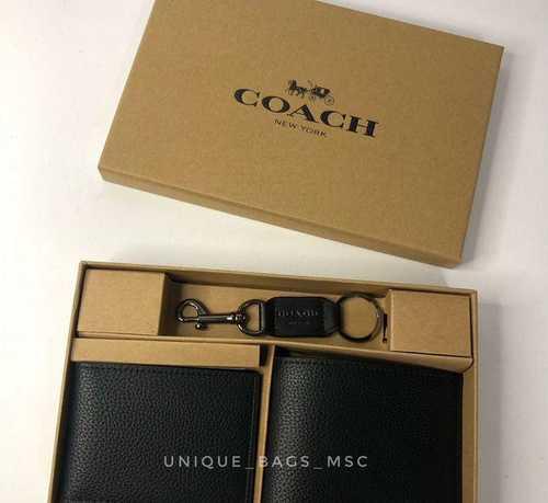 Кошелек coach визитница 3в1 набор новый