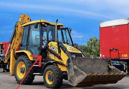 Стекло лобовое нижнее левое JCB 3CX/4CX