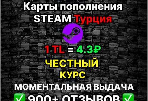 Карты пополнения/покупка игр Steam Турция