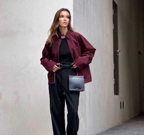 Жакет - бомбер бордовый zara