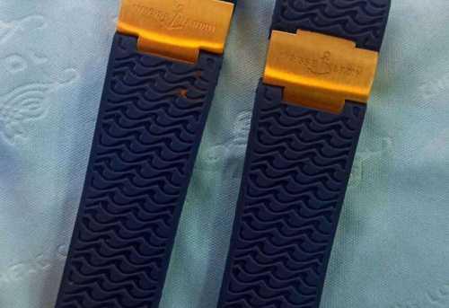 Синий ремешок Ulysse Nardin с золотыми вставками