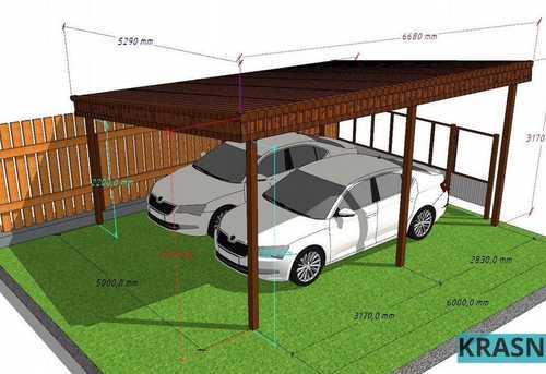 Проект навеса для авто