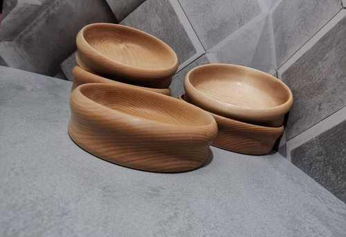 Деревянная тарелка посуда