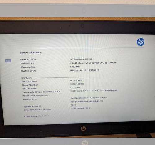 Ультрабук HP EliteBook 840 G3