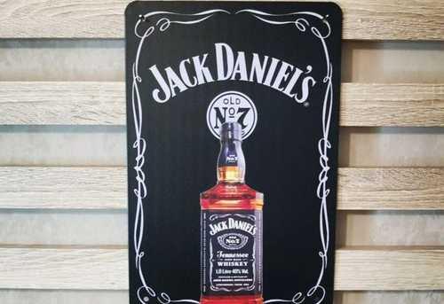 Декор на стену табличка металлическая Jack Daniels