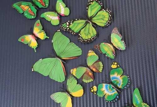 11 шт., декоративные магниты в виде бабочек