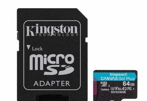 Карта памяти micro sdxc 64Gb Kingston Canvas GO Pl