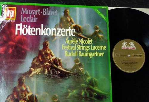 Mozart Blavet Leclair концерты для флейты винил