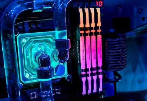 Озу 64гб Crucial Ballistix RGB 16gb x4 DDR4 белый